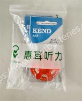 China KEND A13 1.45V Hearing Zinc Air Battery Orange Small Button Battery for Audiphones for sale