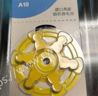 China KEND A10 1.45V Hearing Zinc Air Battery Audiphones Yellow Disposable Battery for sale