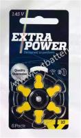 China EXTRAPOWER A10 1.45V Hearing Zinc Air Button Batteries Black Label Small Battery for sale