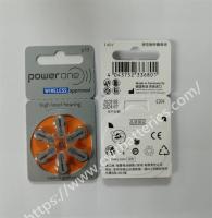 China Powerone P13 1.45V Hearing Zinc Air Battery Portable Harmless Battery Disposable 6pcs / Pack for sale
