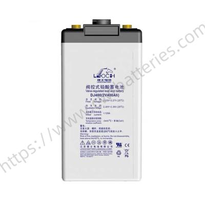 China Leoch DJ400 Valve Regulated Sealed Lead Acid Battery 2V 400Ah VRLA UPS Batteries for Communication Solar for sale