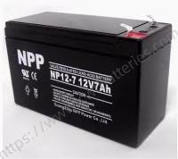 China NP12-7 VRLA Battery 12V 7Ah Sealed Lead Acid Rechargeable Battery for Small UPS Solar Power IOT Kids Car Outdoor Camper for sale