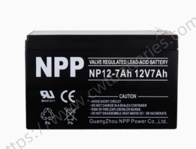 China NP12-7 VRLA Battery 12V 7Ah Sealed Lead Acid Rechargeable Battery for Small UPS Solar Power IOT Kids Car Outdoor Camper for sale