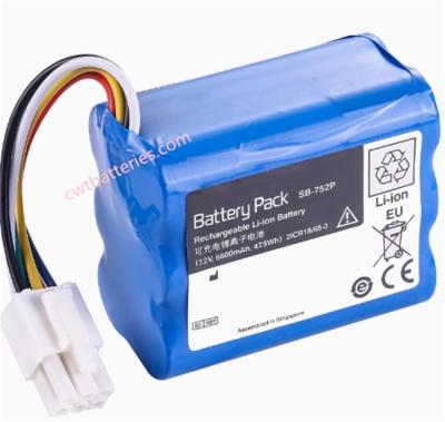 China NIHON-KOHDEN SB-752P 7.2V 6600mAh Compatible Lithium Ion Battery Replacement for SVM-7501 SVM-7500 SVM-7600 Medical for sale