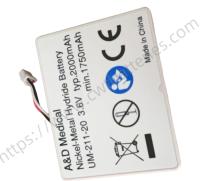 China A&D Medical UM-211-20 Nickel-Metal Hydride Battery Ni-MH Rechargeable Batteries 3.6V 2000mAh for sale