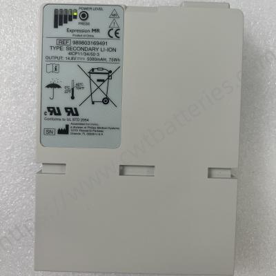China PHiliph 989803169491 MRI-Compatible Secondary Li-ion Battery for Invivo MRI Expression Patient Monitor 14.8V 5080mAh 75Wh for sale