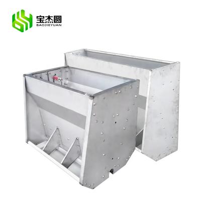 China Wholesale Various Capacity Stainless Steel Automatic Pig Hog Feeder Sow Feeding Troughs Double Side Livestock Piglet Feed Trough for sale