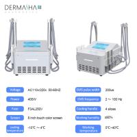 China Ems 4 Handles 360 Degree Cryolipolysis Slimming Machine Four Paddles Fat Freezing Equipment for sale