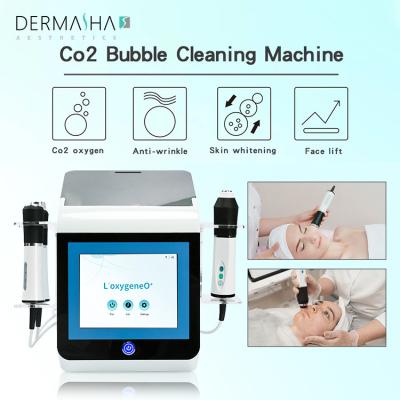 China 3 Hanldes Oxygen Hydrafacial Machine Water Spray Facial CO2 Bubble Equipment Skin Care for sale