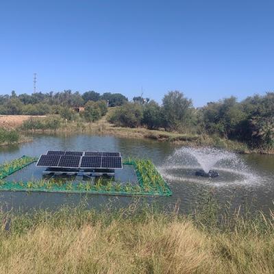 China River Circulation Solar Pond Fountain Aerator 0.7KW Weather Resistant Water Treatment System for sale