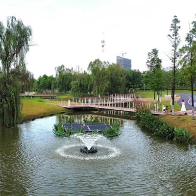 China 380V 0.5KW Solar Powered Pond Aerator with Fountain Landscaping and Water Quality Improvement for sale