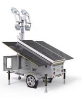 China Portable Solar Mobile Light Tower with 1380W Solar Panels and 800AH Battery for 24-Hour Parking Lot Lighting for sale