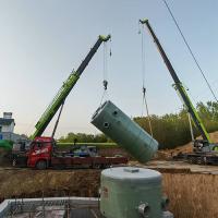 China Commercial Prefabricated Pump Station with Corrosion-Resistant Fiberglass Water Tanks - 1000L to 5000L Capacity for Rainwater Collection for sale