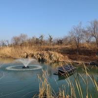 China River Circulation Solar Pond Fountain Aerator 0.7KW Weather Resistant Water Treatment System for sale