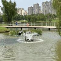 China 120W Solar Fountain Aerator with 80W Motor for 1000-2000 m² Lake & Pond Oxygenation for sale