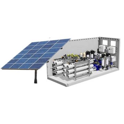 China Solar Powered Seawater Desalination RO System 500L/H 1.5kw Small Size Custom Capacity for sale