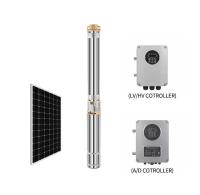 China Solar Powered DC Brushless Submersible Water Pump 24V 0.75kw Stainless Steel High Flow Irrigation for sale