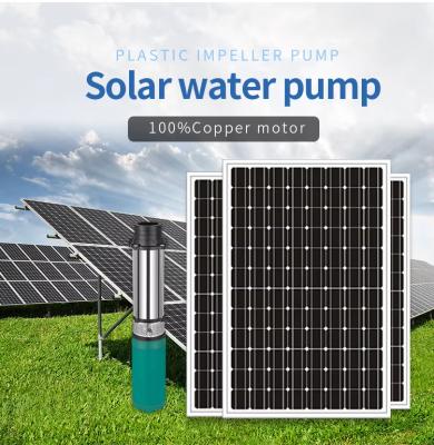 China Solar Water Pump 3 Inch DC Submersible Pump for Agriculture Irrigation Fountain Garden 48V for sale