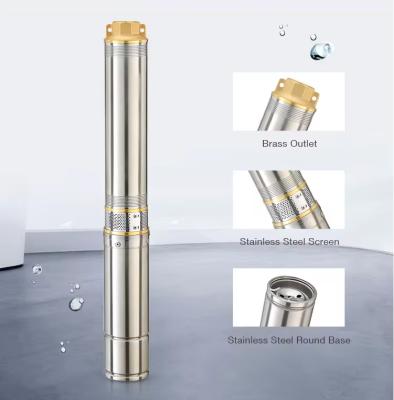 China 3 Inch Solar Deep Well Submersible Water Pump 220V 0.7HP Stainless Steel for Farm Irrigation for sale