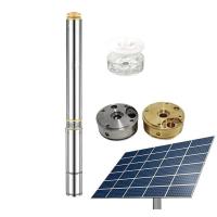 China 3 Inch Solar Deep Well Submersible Water Pump 220V 0.7HP Stainless Steel for Farm Irrigation for sale