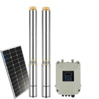China 3 Inch Solar Deep Well Submersible Water Pump 220V 0.7HP Stainless Steel for Farm Irrigation for sale