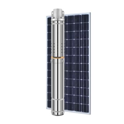 China Solar Powered Deep Well Submersible Water Pump 0.7hp 220-240v Stainless Steel for Farm Irrigation for sale