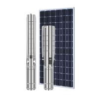 China Solar Powered Deep Well Submersible Water Pump 0.7hp 220-240v Stainless Steel for Farm Irrigation for sale