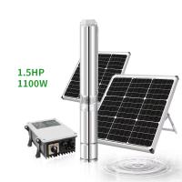 China Solar Powered Deep Well Submersible Pump 0.7hp 220-240v Stainless Steel for Farm Irrigation for sale