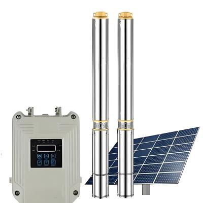 China 24V 0.7HP High Pressure Stainless Steel Submersible Solar Water Pump 1.5m³/h for sale