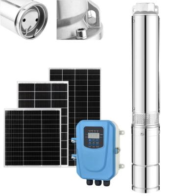 China High Pressure Solar Water Pump 750W 9m³h 65m Head 1.5inch Stainless Steel for Agriculture Irrigation for sale