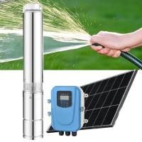 China High Pressure Solar Water Pump 750W 9m³h 65m Head 1.5inch Stainless Steel for Agriculture Irrigation for sale