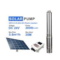 China 300W DC24V Stainless Steel Submersible Solar Water Pump for Deep Well for sale