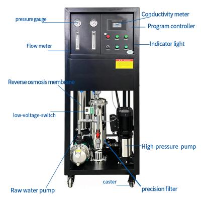 China 250-500Litres Per Hour Simple Small-scale Reverse Osmosis Water Purification Equipment For Drinking Water With PLC System for sale