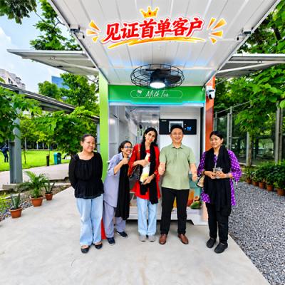 China WaterHome Green PV Storage Container Beverage Shop Zero-Emission Low-Carbon Modular Drink Store For Eco Scenic Area for sale