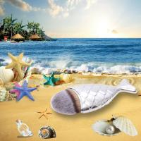 China Plastic Handle Single Mermaid Fish Tail Face Foundation Brush for sale