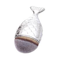 China Plastic Handle Single Mermaid Fish Tail Face Foundation Brush for sale