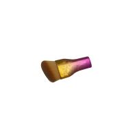 China Private Brand Exquisite Purple Gold Plated Torch Kabuki Makeup Brush for sale
