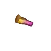 China Private Brand Exquisite Purple Gold Plated Torch Kabuki Makeup Brush for sale