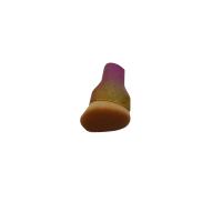China Private Brand Exquisite Purple Gold Plated Torch Kabuki Makeup Brush for sale