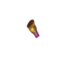 China Private Brand Exquisite Purple Gold Plated Torch Kabuki Makeup Brush for sale