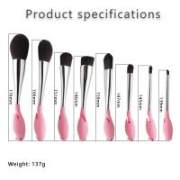 China 176*20mm Bird Shaped 8pcs Fiber Makeup Brushes 8 Boutique Sets for sale
