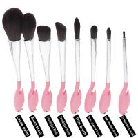 China 176*20mm Bird Shaped 8pcs Fiber Makeup Brushes 8 Boutique Sets for sale
