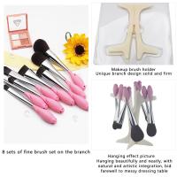 China 176*20mm Bird Shaped 8pcs Fiber Makeup Brushes 8 Boutique Sets for sale