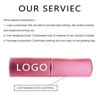 China Pink ISO9001 Nylon Retractable Makeup Brush 10.5*2.5cm for sale