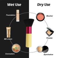 China Synthetic Hair 12.8*2.5cm Telescopic Foundation Makeup Brushes for sale