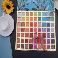 China ISO Waterproof 63C Colors Pigmented Eyeshadow Palette Shimmer Glitter 2.5g for sale