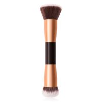 China 152cm Length ISO9001 Double Headed Makeup Brush Gold Handle Synthetic for sale