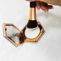 China 152cm Length ISO9001 Double Headed Makeup Brush Gold Handle Synthetic for sale