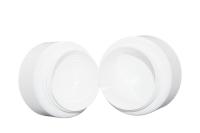 China PP Double Layer Round Shoulder Cream Jar Bottle Hot Filling Cleansing Balm 50g 100g for sale