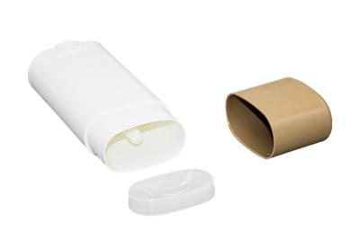 China 1.3oz / 40g PP Empty Refillable Oval Deodorant Container Sticks Twist Mechanism Cap for sale